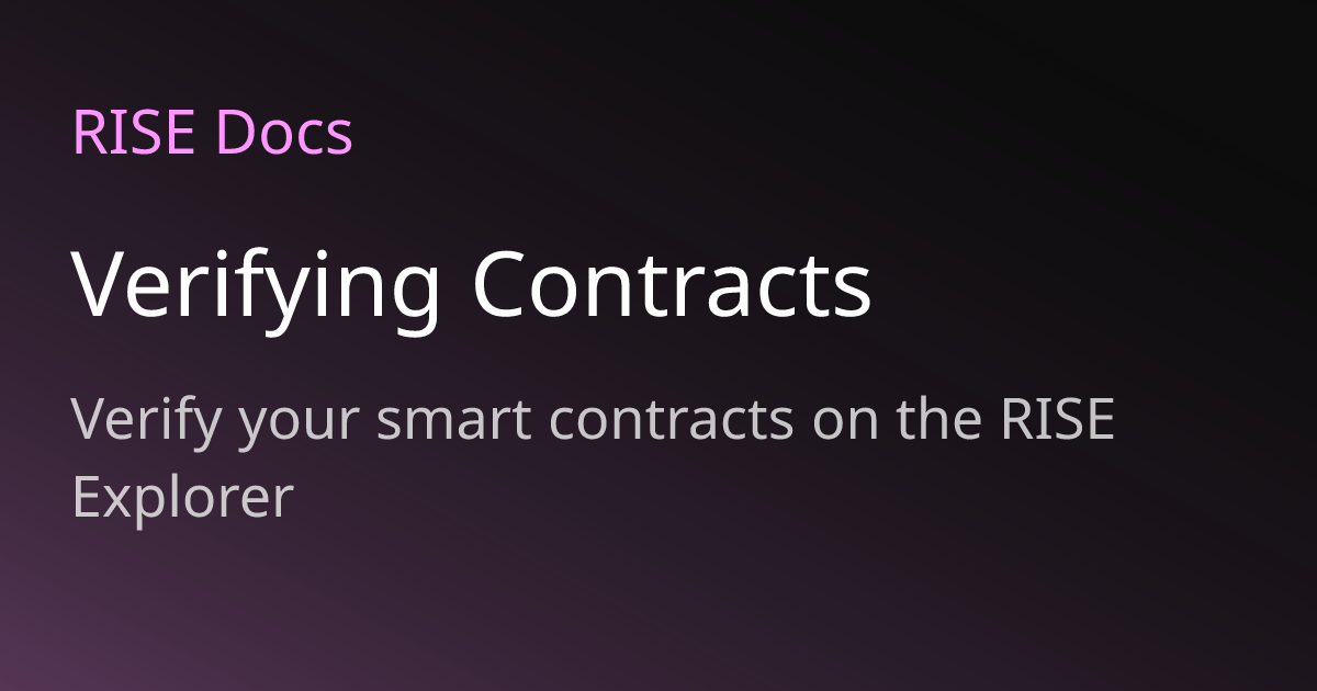 Verifying Contracts