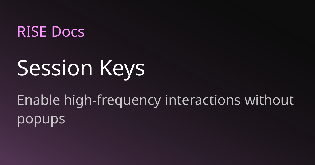 Session Keys